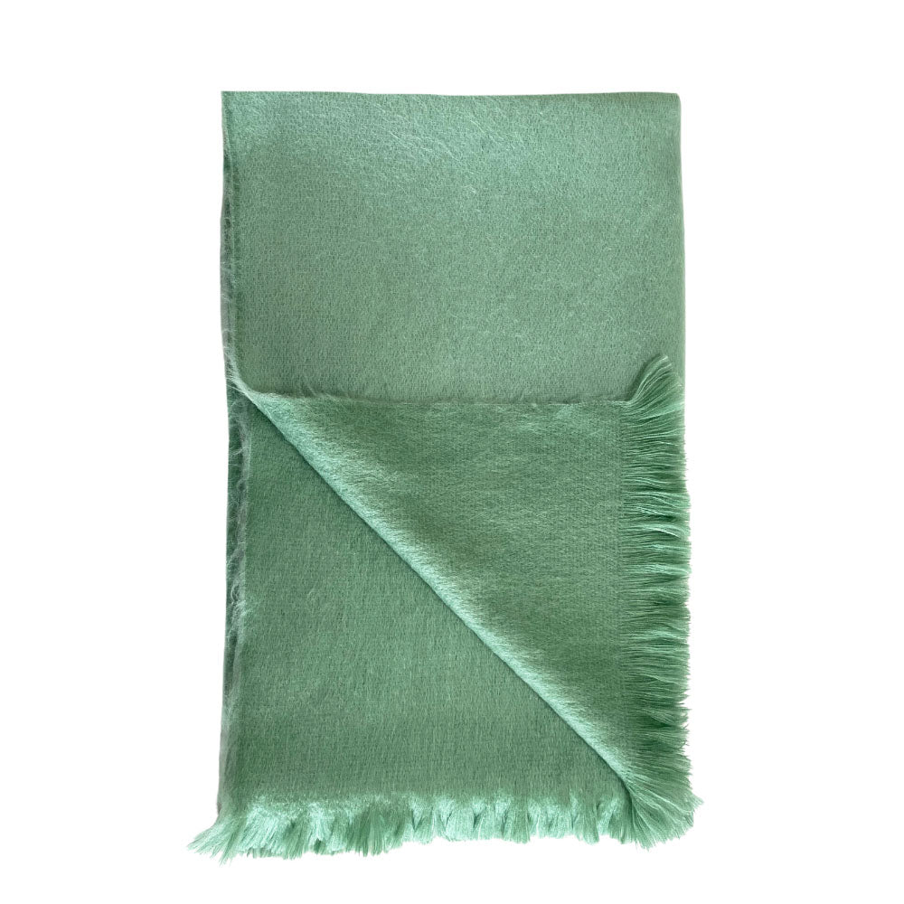 Luxury Soft Green Reversible Alpaca Fiber Shawl – Fancy Alpaca