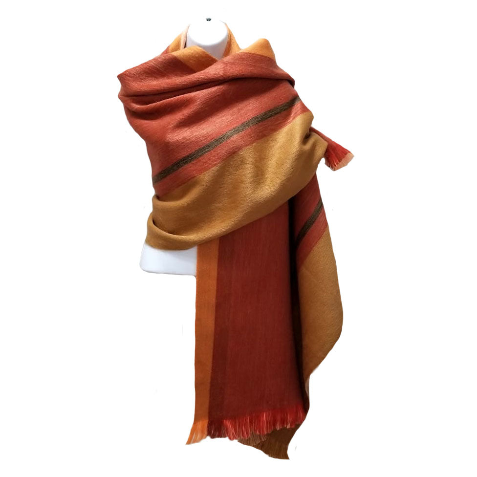 Boho Chic Reversible Alpaca Wool Shawl Andean Alpaca Fashion – Fancy Alpaca