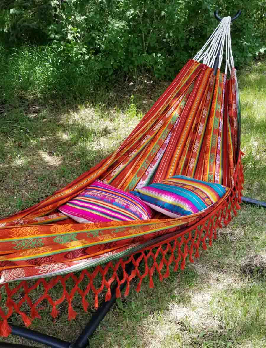 Summer Boho Tribal Ecuadorian Hammock With Fringe – Fancy Alpaca
